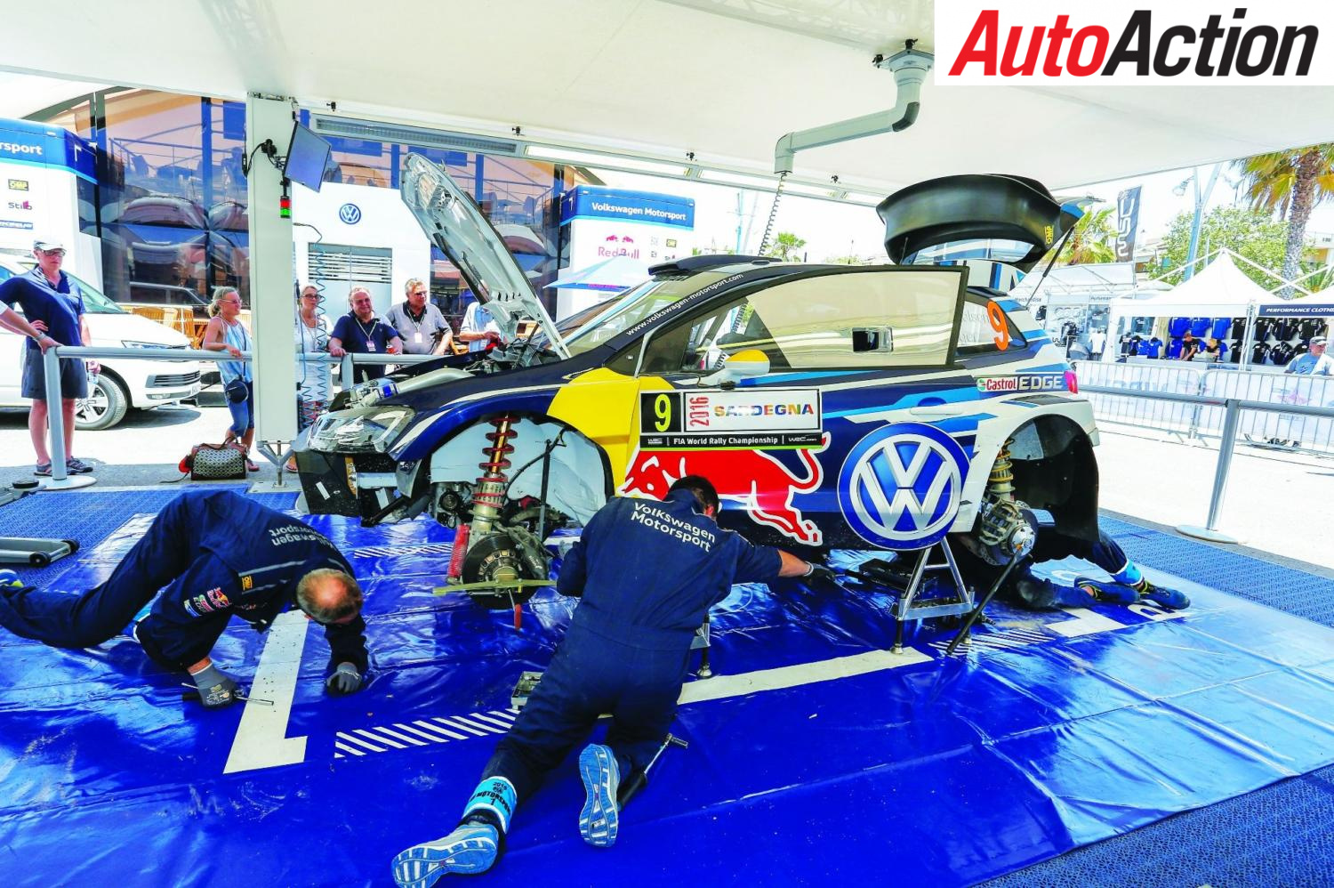 The Volkswagen Polo R WRC in being prepare in the service park - Auto ...