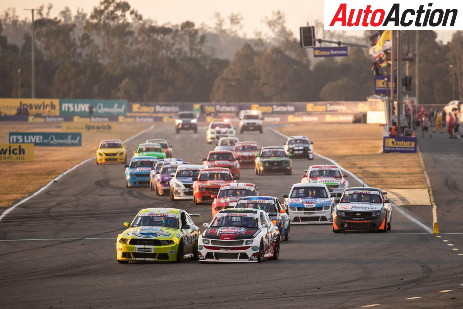 Justin Ruggier and Kel Treseder battling for the lead in the Aussie ...