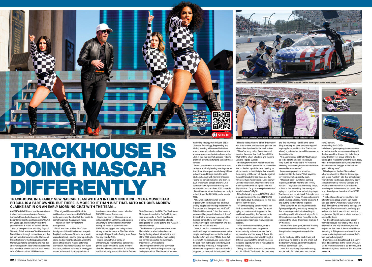 Pitbull and his Trackhouse Nascar Racing - Auto Action