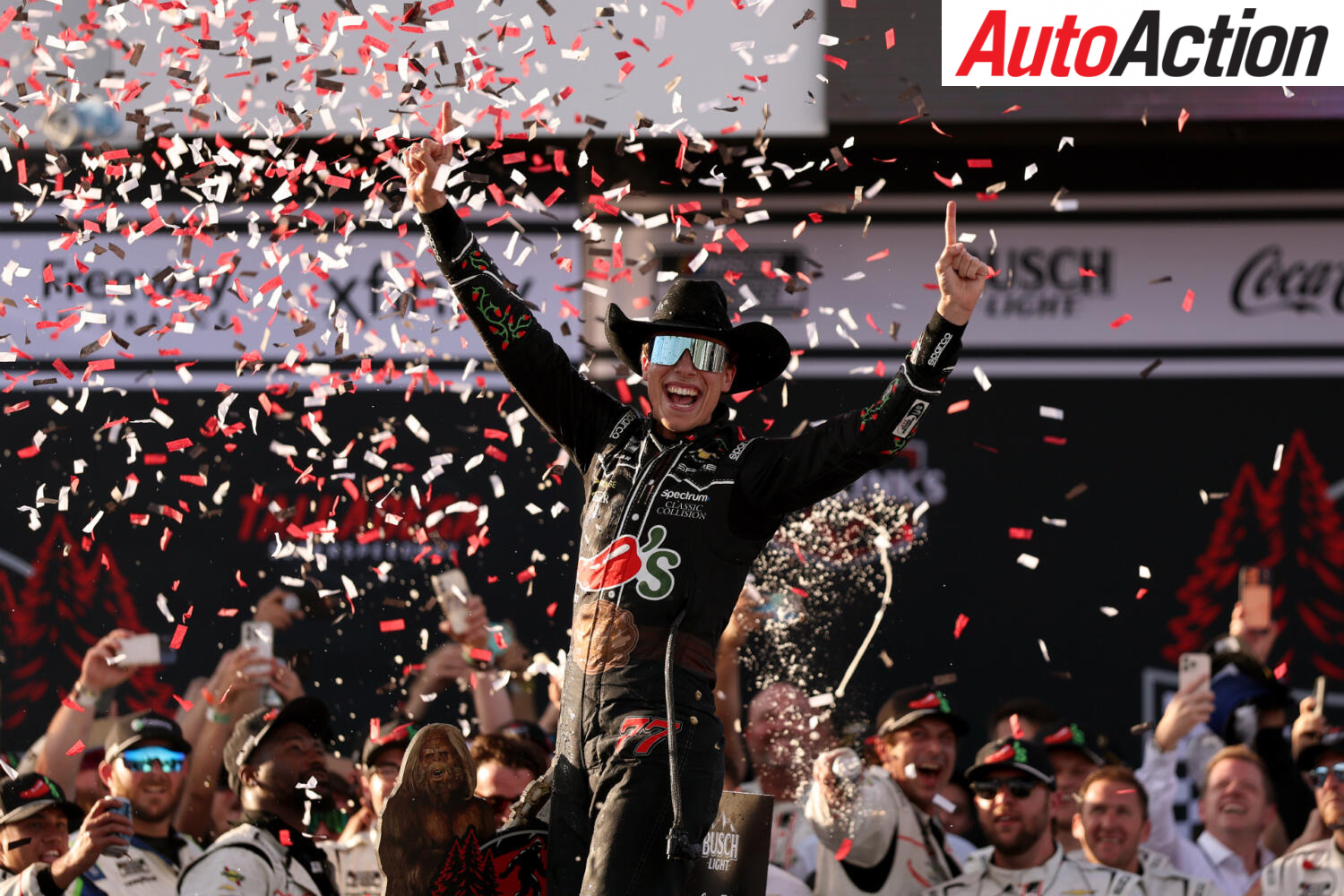 Carson Hocevar wins NASCAR Cup at Talladega as van Gisbergen crashes on ...