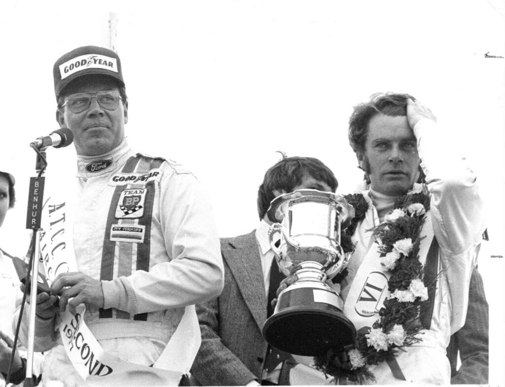 Allan Moffat Colin Bond Adelaide ATCC podium 1977-John Lemm-Auto Action ...